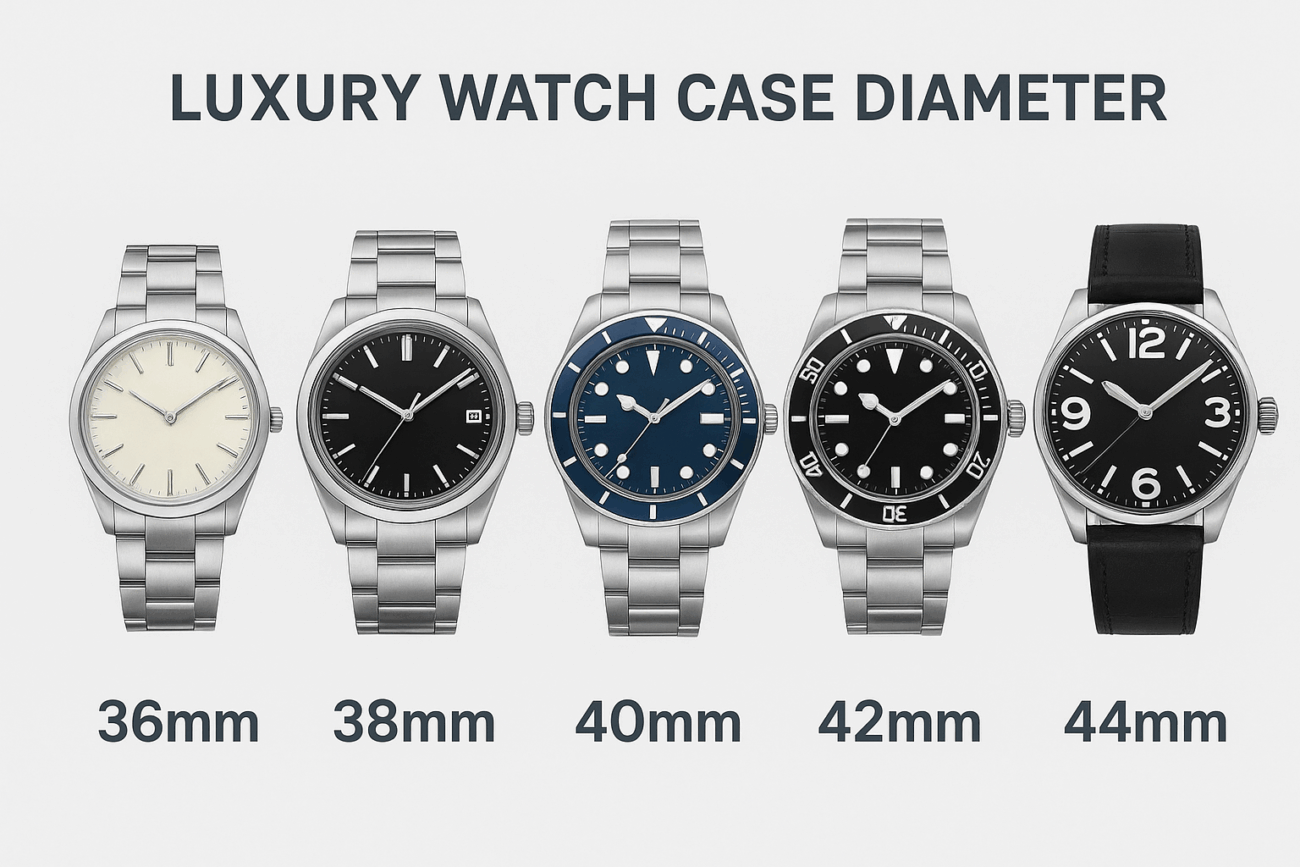Luxury Watch Case Diameter Explained: From 36mm to 44mm - TimeLuxury Guide